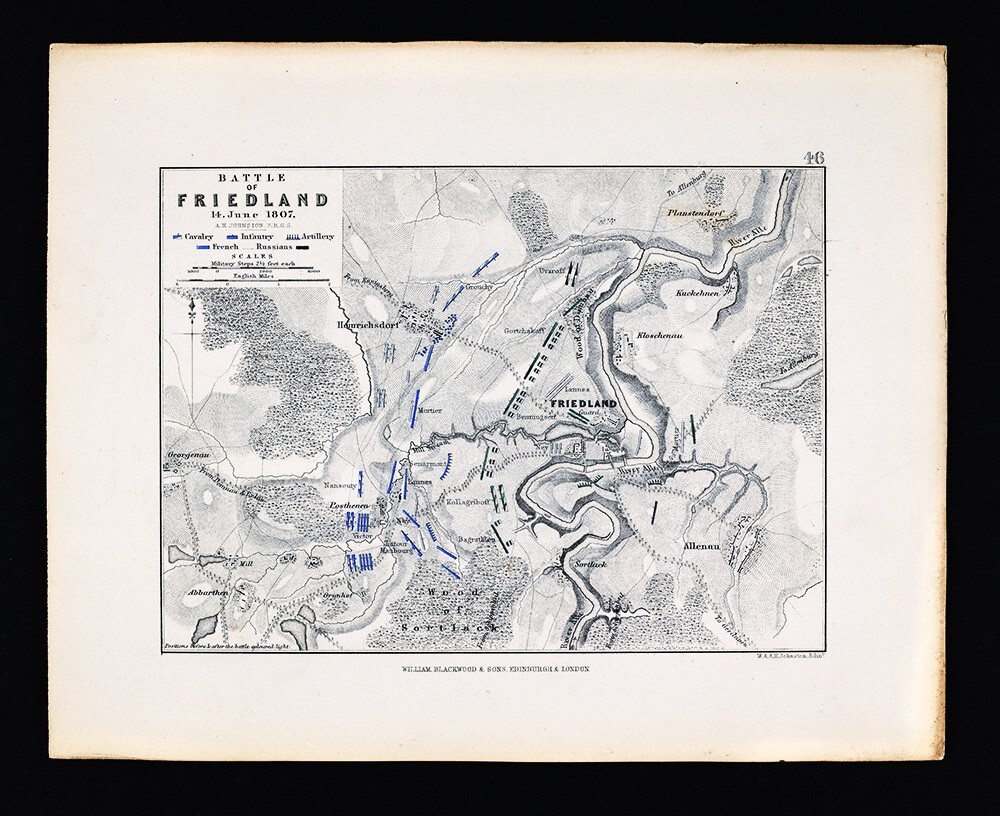 Battle Of Friedland Map