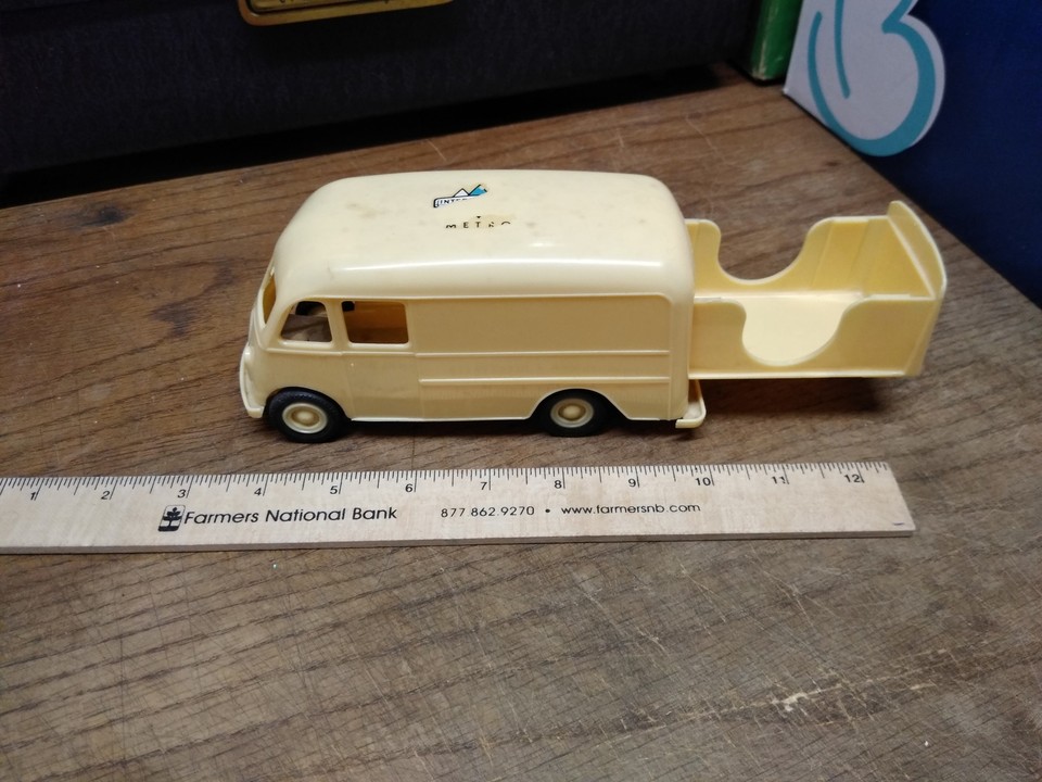 Vtg International Promotional Toy Delivery Van Truck Hard Plastic Works ...