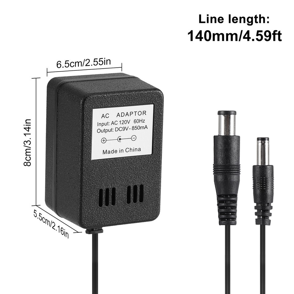 For Nes Snes Super Nintendo Game Console AC Power Supply Adapter 4.6FT ...