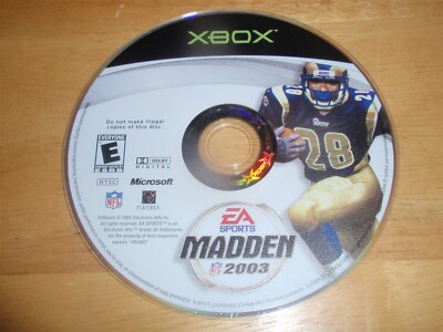 EA Sports Madden NFL 2003 game disc for original Microsoft XBox 2002 U ...