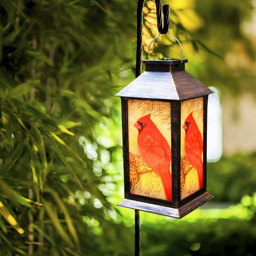 Solar Lanterns, Outdoor Hanging Lanterns Waterproof LED Solar Cardinal ...