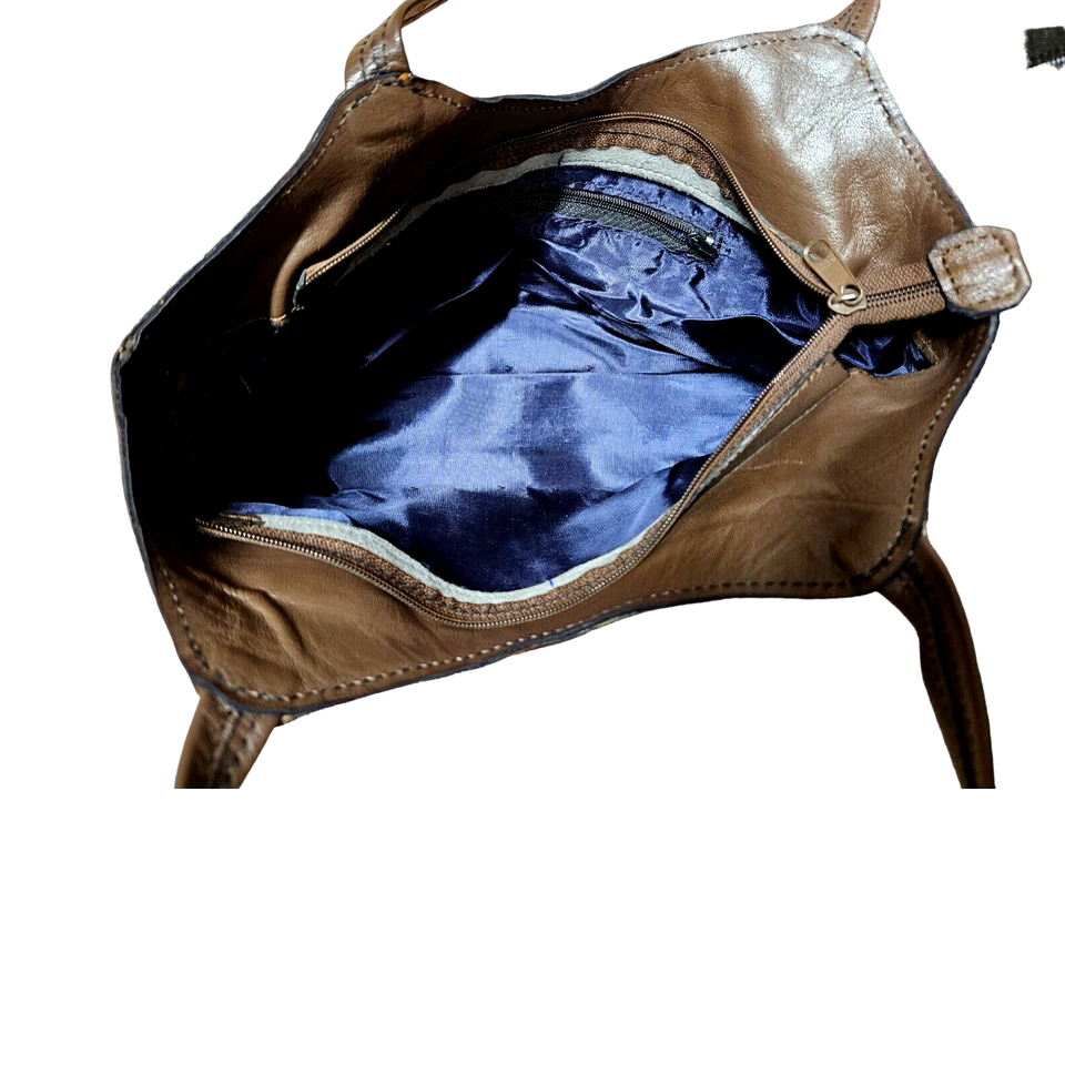 Awesome ORANGE BROWN SUEDE Women's Tote Handbag S Small | eBay