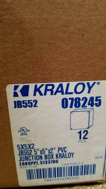 Kraloy JB552 Junction Boxes 5" x 5" x 2" - 12 Pack for sale online | eBay