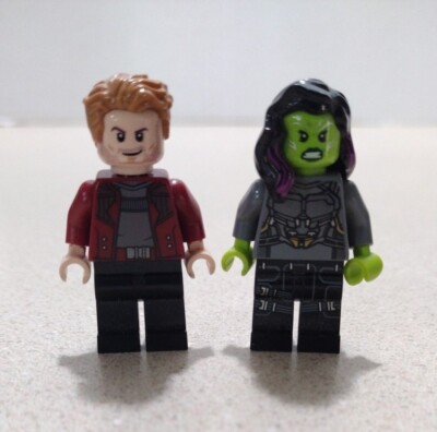 Lego Marvel Star Lord & Gamora Minifigure Minifigures Guardians Of The ...