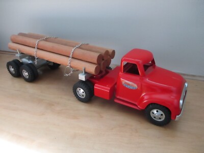 TONKA 1955 era Ford Logging Truck; Red; outstanding professional ...