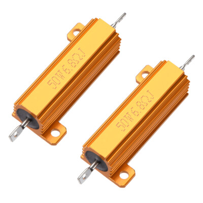 2 Stk 50 Watt 6,8 Ohm 5% Widerstand Widerstände Lastwiderstand ...