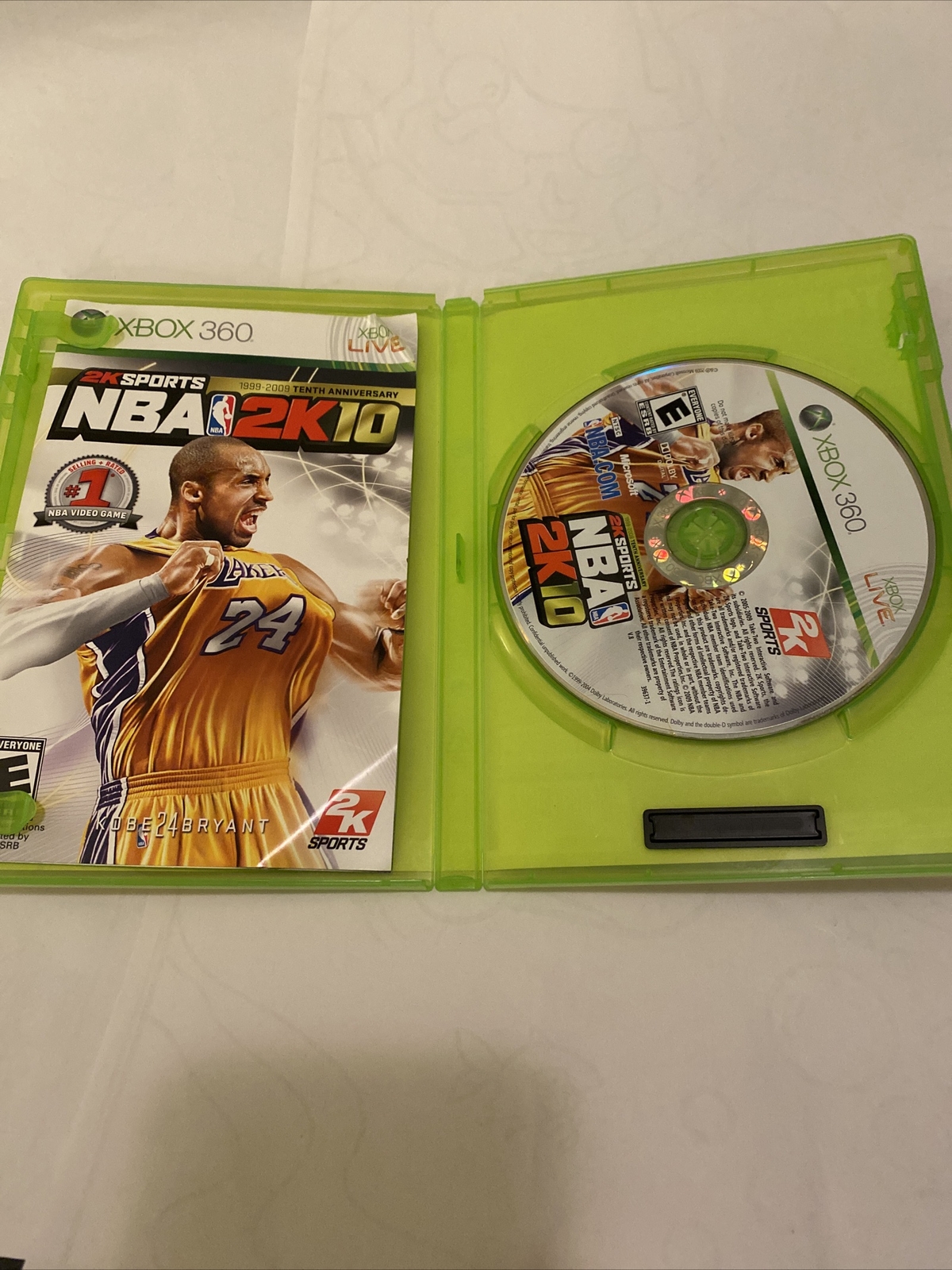 NBA 2K10 (Microsoft Xbox 360, 2009) Kobe Bryant Cover CIB - TESTED ...