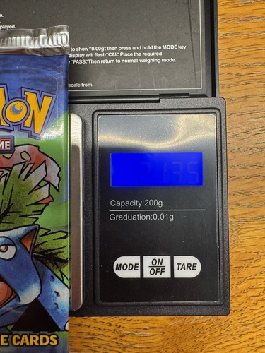 HEAVY Pokemon Base Set Sealed BLACK TRIANGLE ERROR Booster 21.35g 🔥 ...