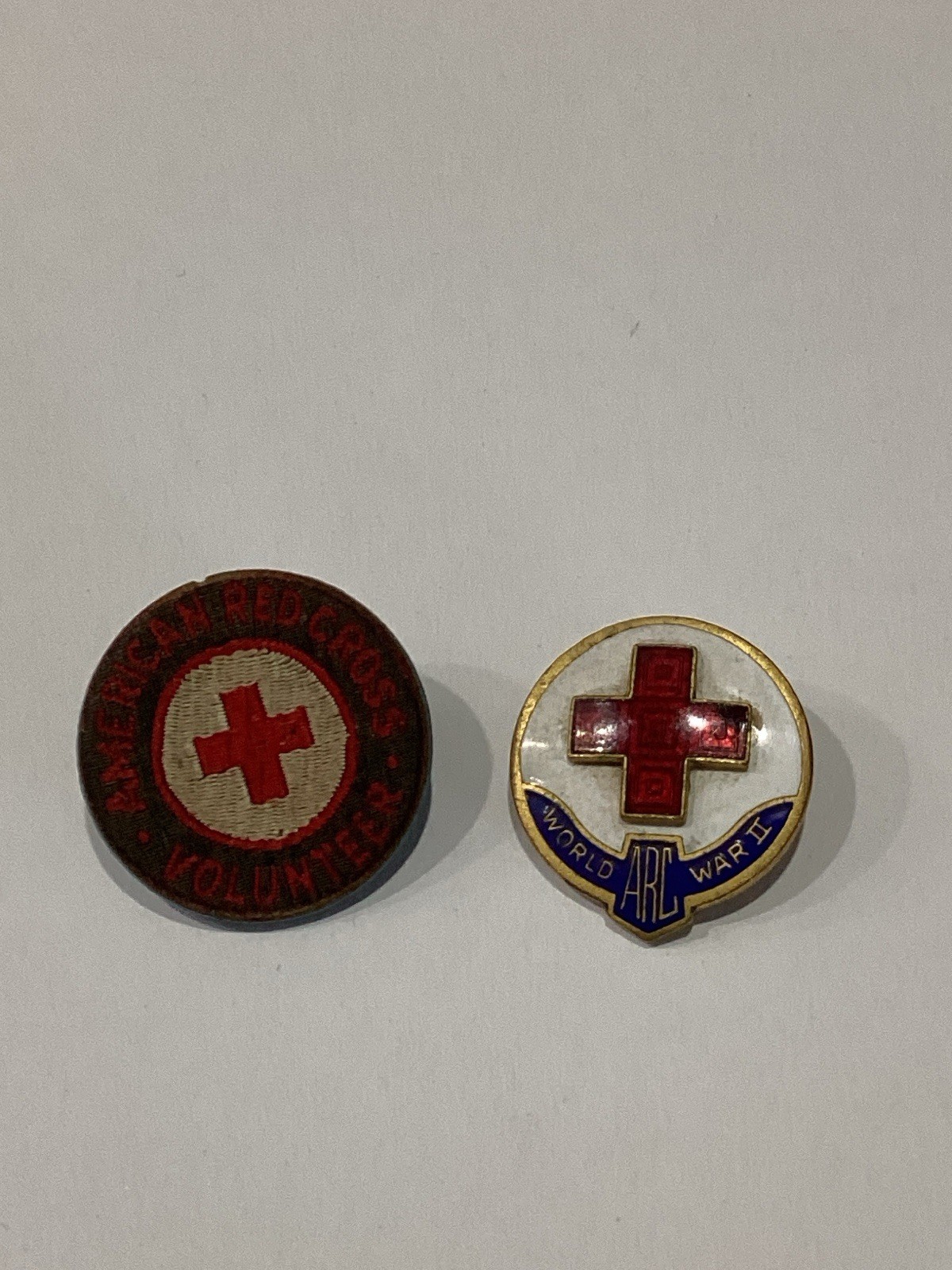 Vintage World War II American Red Cross Enamel Pin WW2 ARC Gold Tone ...