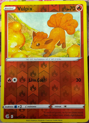 Vulpix Reverse Holo - 028/264 - Fusion Strike Pokemon 2021 | eBay