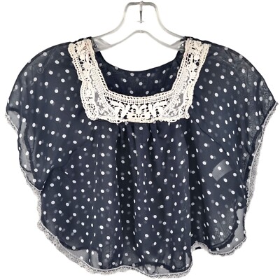Beautees Cute VTG Limited Edition Black Polkadot Shirt | eBay
