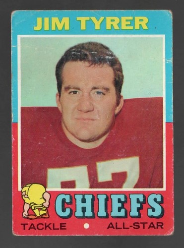 1971 Topps Jim Tyrer Kansas City Chiefs #206 Poor | eBay