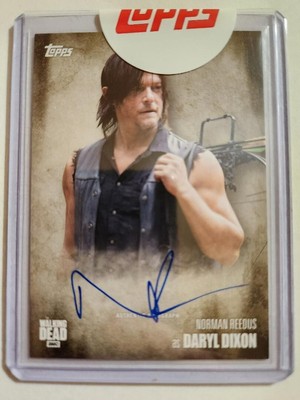 THE WALKING DEAD SEASON 5 AUTOGRAPH CARD BY NORMAN REEDUS AS DARYL ...