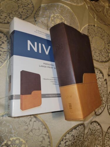 NIV Large Print Single Column Bible 2009 Edition Brown Tan Color | eBay