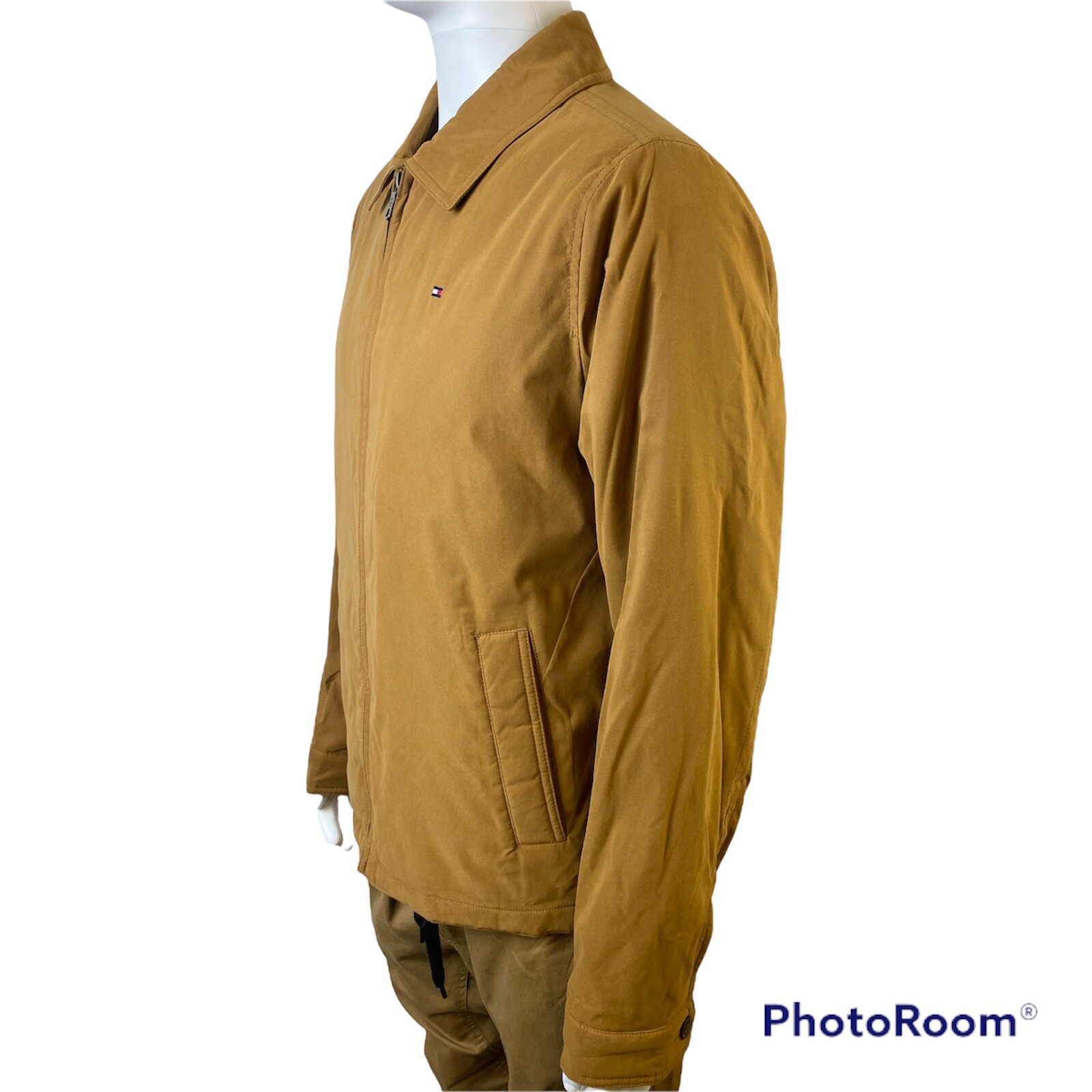 Tommy Hilfiger Mens Classic Front Zip Filled Micro-Twill Jacket ...