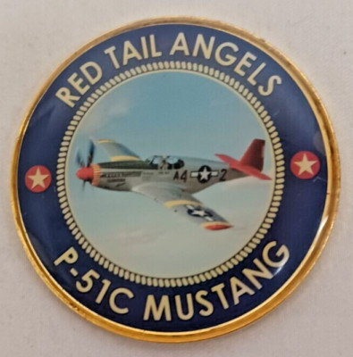 Red Tail Angels Tuskegee Airman Challenge Coin US Army Air Corps P-51C ...