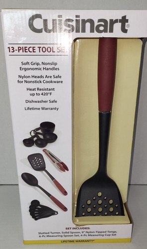 Cuisinart 13-Piece Kitchen Tool Soft Grip Serving Nonstick Cooking ...
