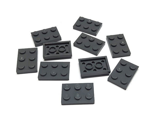 Lego 9 platten Bausteine flach 2 X 3 dunkelgrau 4211043 3021 günstig ...