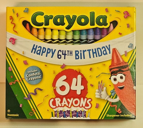 Crayola 64 Count Birthday Crayons with Specialty Confetti Colors | NEW ...