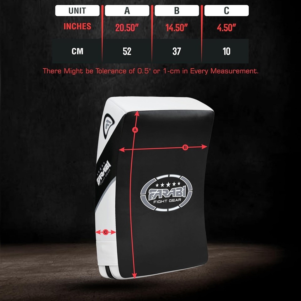 Ambidextrous Rectangular MMA Kick Pad - Lightweight Faux Leather ...