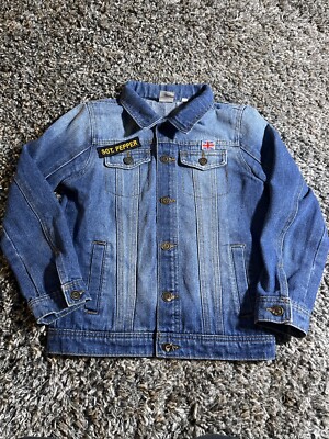 Beatles Sgt Pepper Junk Food Jean Trucker Jacket Patches Youth/Child M ...