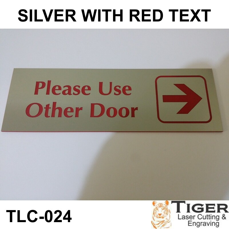 Please Use Other Door with Right Arrow Sign Plaque 5 Sizes 30 Colours ...