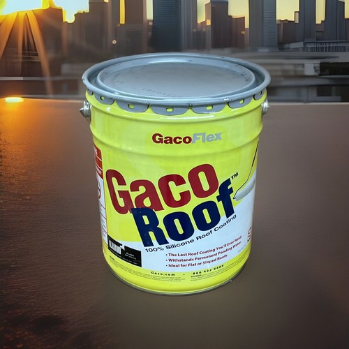 New BLACK GacoFlex GacoRoof 100% Silicone Roof Coating, 5 Gal. GR1673-5 ...