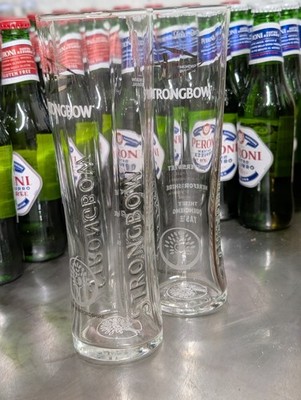 Strongbow Tall Embossed Pint Glass New | eBay UK
