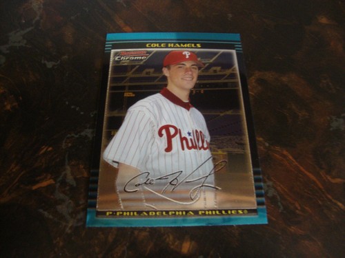 2002 Bowman Chrome Draft Baseball---Rookie---#BDP17 Cole Hamels ALMOST ...