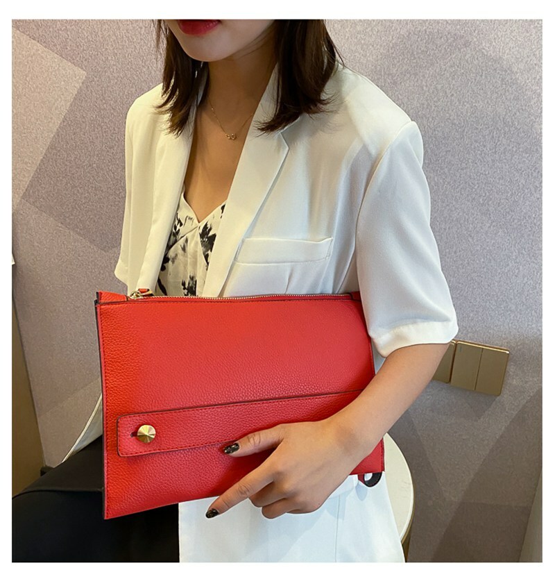 Luxury Clutch Handbags Women Bags Leather Designer zipper Evening Women ...