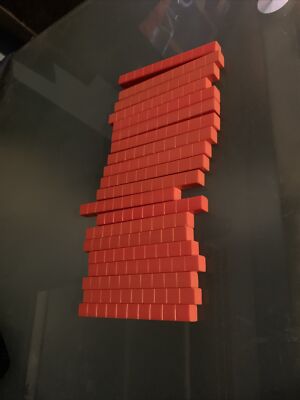 Base Ten - 10 Rod - Lot of 20 Orange Math Manipulative Wooden Blocks | eBay
