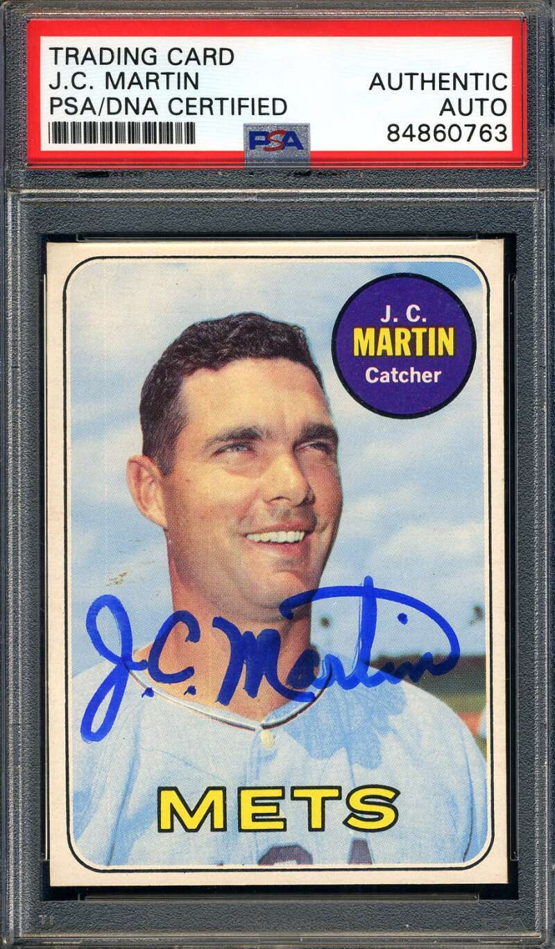 J.C. Martin PSA DNA Coa Signed 1969 Topps Autograph | eBay