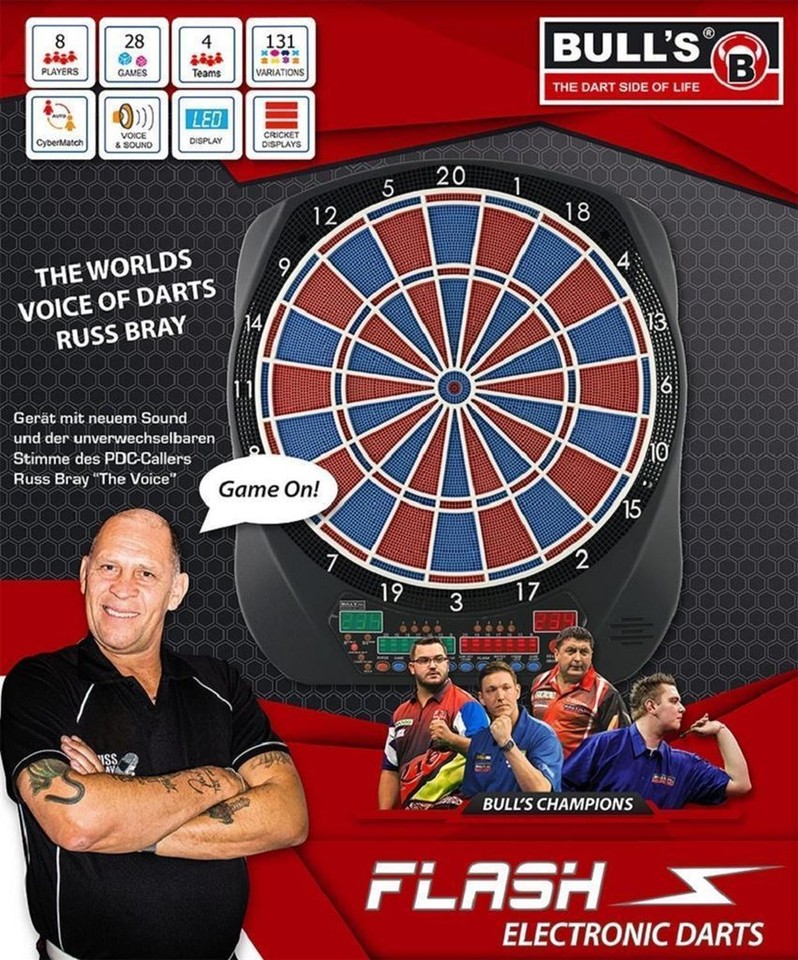 BULL'S Flash RB Sound Elektronik Dartboard | B-Ware siehe Beschreibung ...