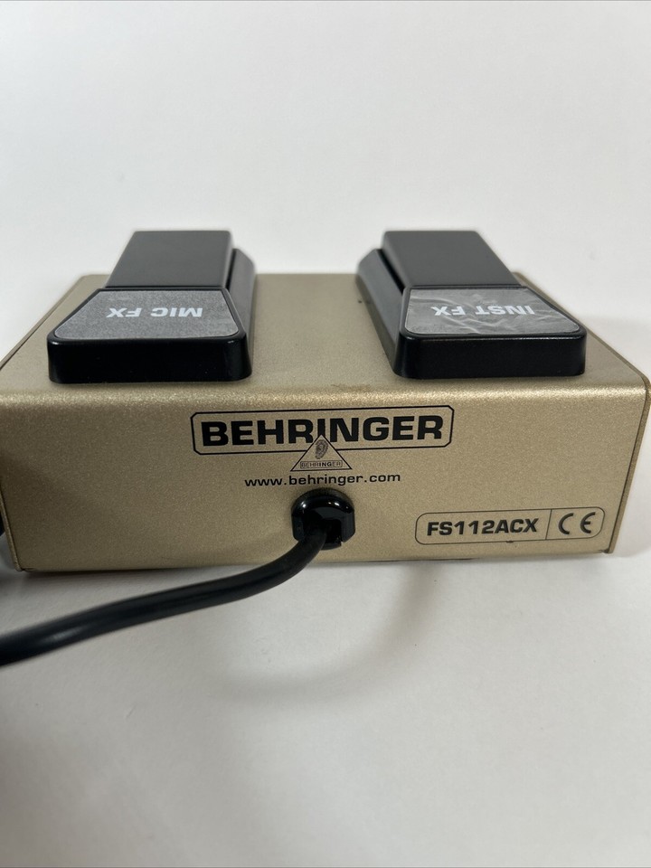 Behringer FS112ACX 2 Button Dual Gold Pedal Foot Switch INST FX MIC FX ...