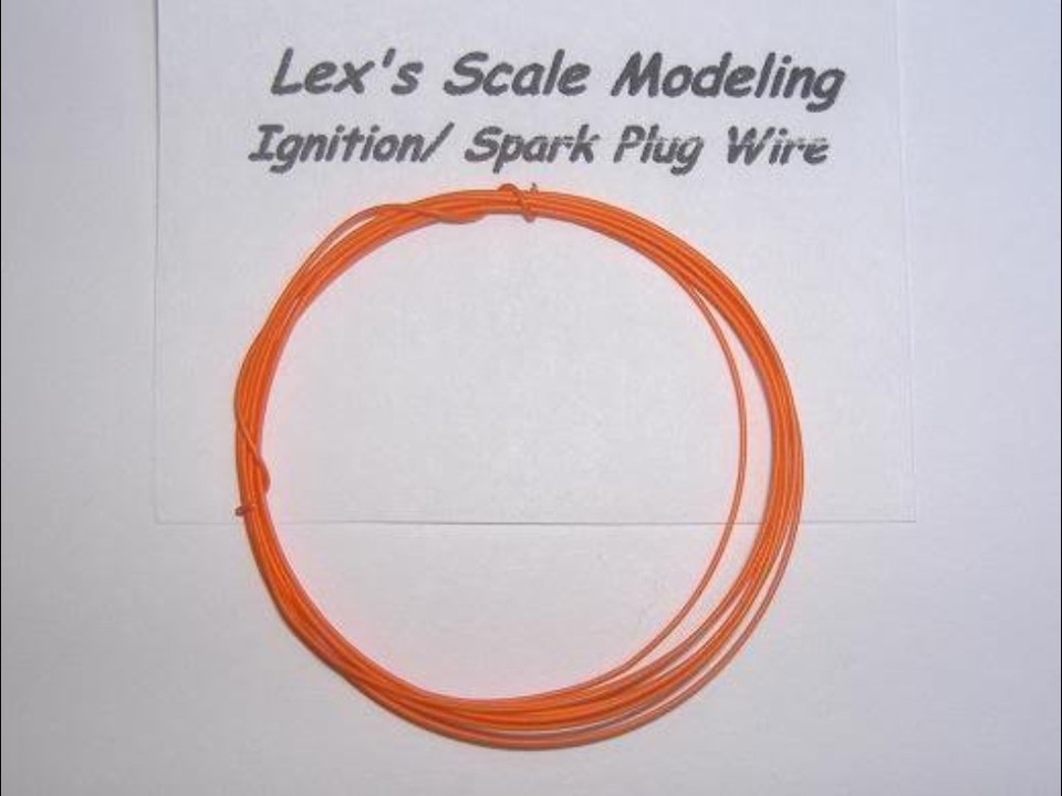 LEX'S SCALE MODELING Ignition Spark Plug Wire in Orange 1/24 1/25 ...