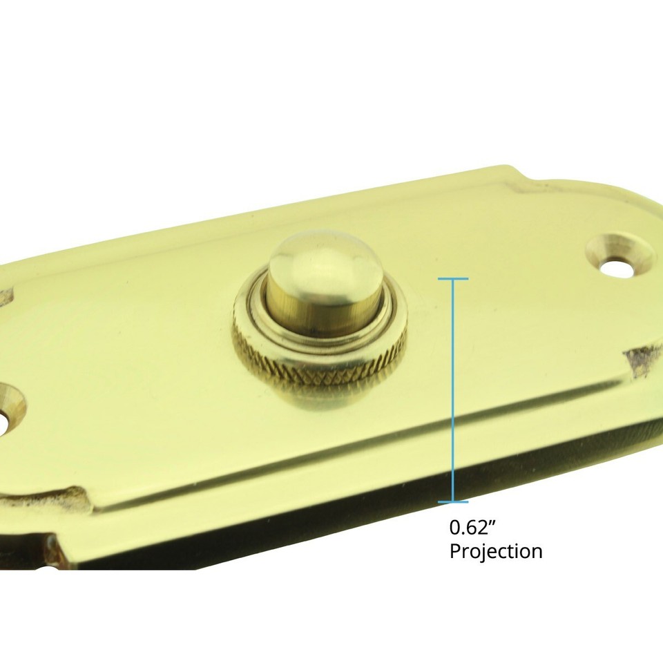 Renovators Supply Wired Brass Door Bell Push Button 4" L Lacquered ...