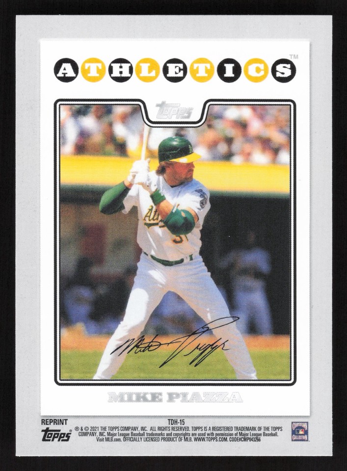 Mike Piazza Topps Double Headers 2021 Topps #TDH-15 Los Angeles Dodgers ...