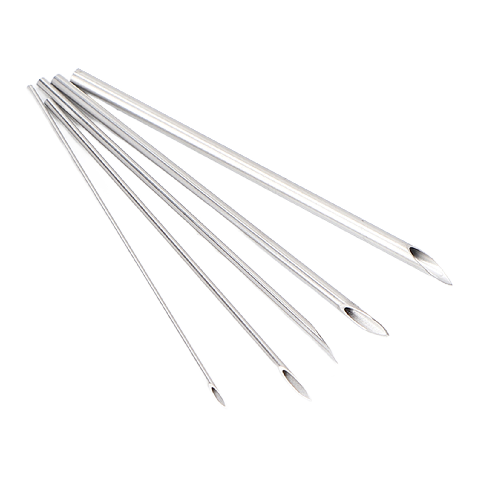 100x Body Piercing Needles Stainless Steel Disposable Ear Piercing ...
