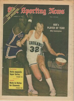 The Sporting News - March 31, 1973 - Billy Cunningham - ABA Player of ...