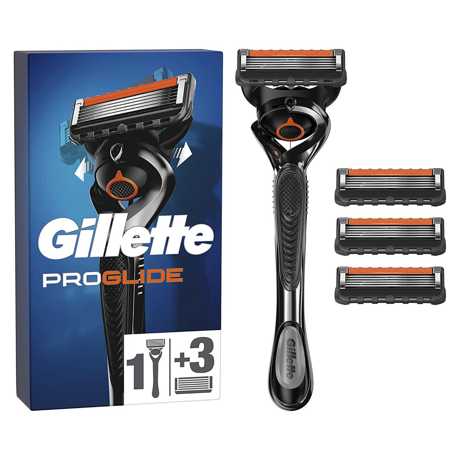 Gillette Fusion 5 ProGlide Starter Pack with Razor and 4 Replacement ...