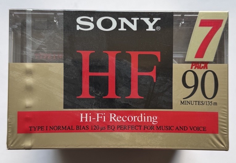 Sony 7 Pack C-90HF Blank Cassette Tape 90mins Hi-Fi Type 1 Normal Bias ...