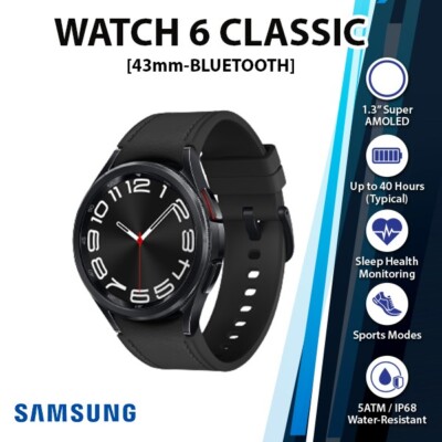 Samsung Galaxy Watch6 Classic R950 Android Smartwatch (43mm, Black ...