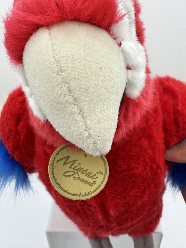 Miyoni by Aurora Parrot Macaw 9" Plush Colorful Bird Red Stuffed Animal ...