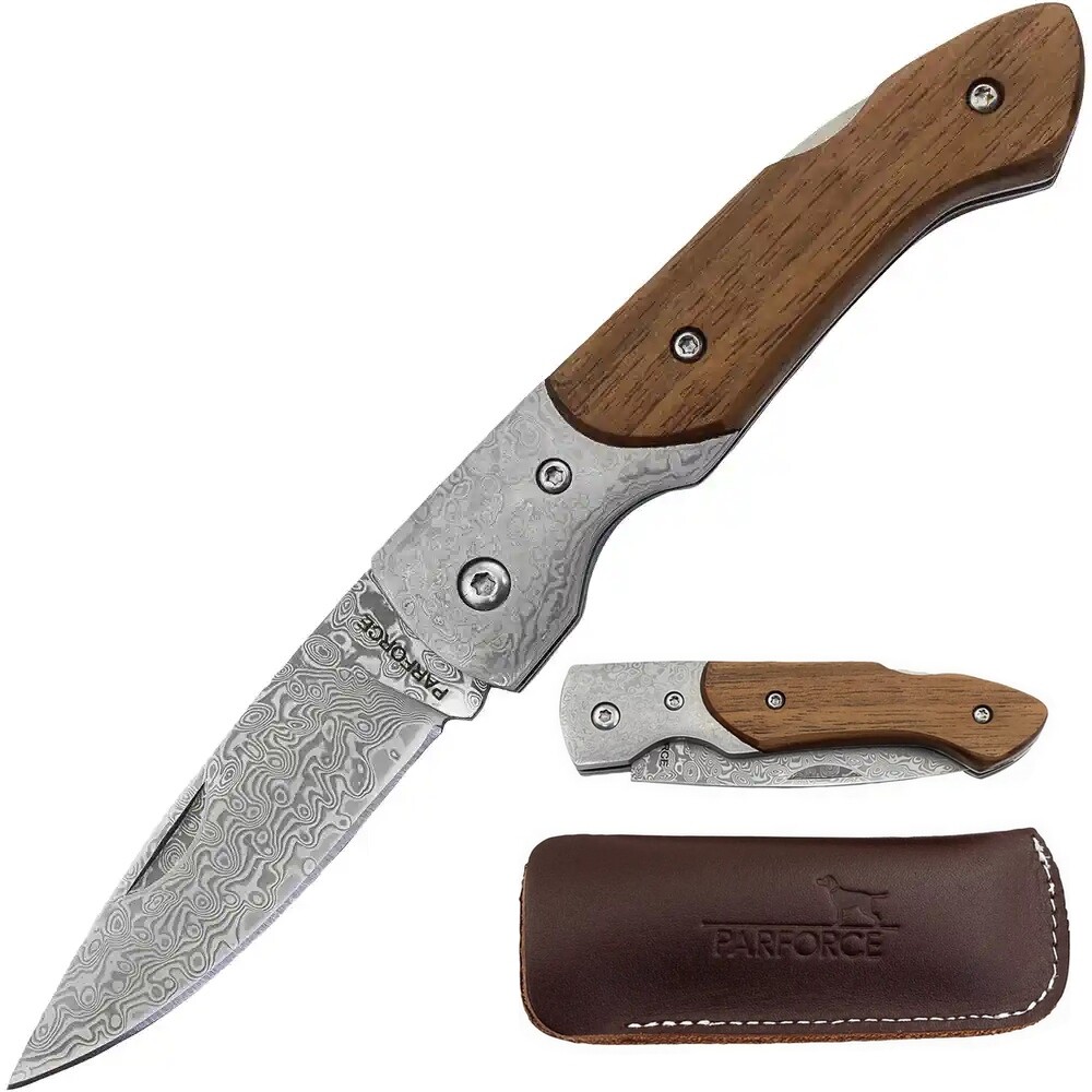 PARFORCE GERMAN HUNTER HUNTING FILIUS DAMASCUS FOLDING POCKET KNIFE ...