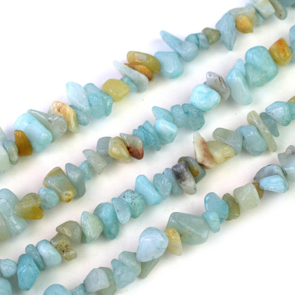 Natural Amazonite Chip Beads 32” Strand 5~8mm Jewelry Making Bulk Loose | eBay