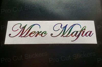 Merc Mafia Rainbow Glitter Sparkle Car Custom Novelty Funny Vinyl ...