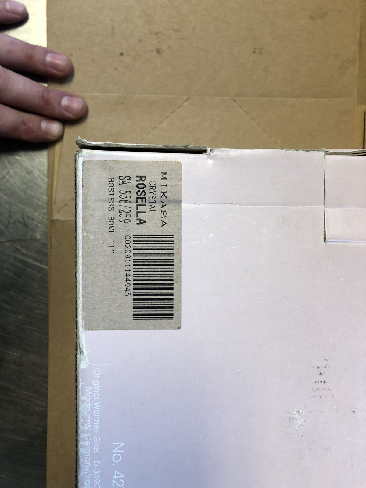 Mikasa Pink Rosella LARGE 11" Hostess Bowl Satin Pink Floral Frosted ...