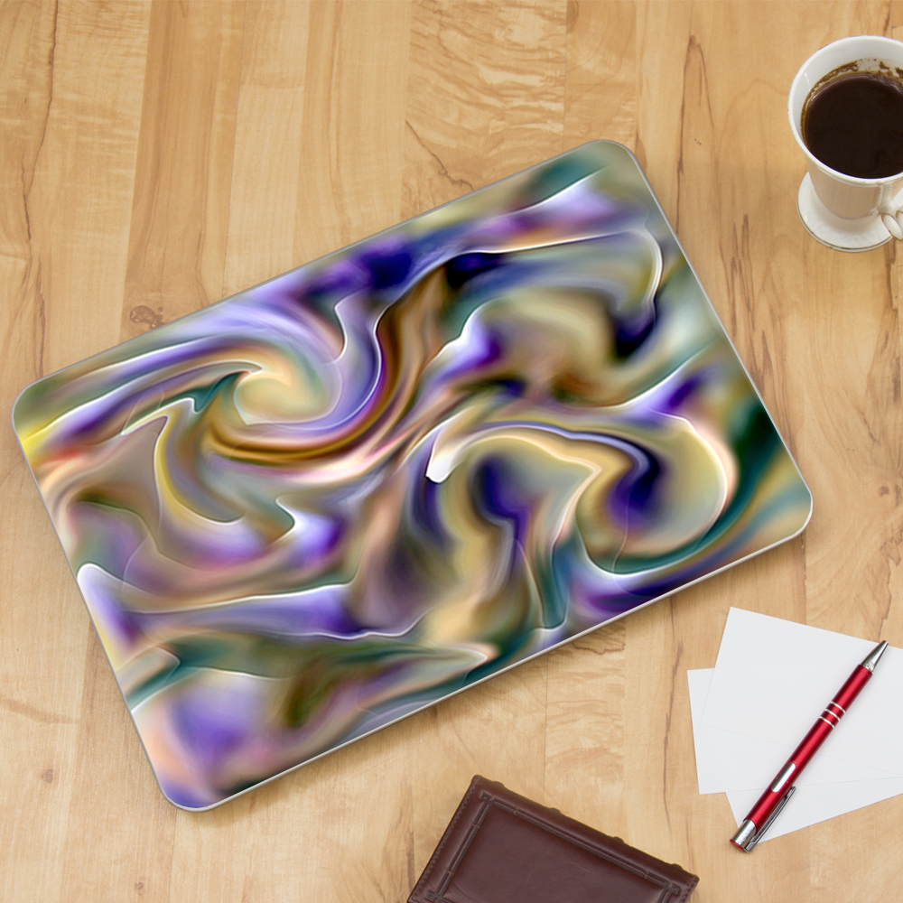 Universal Laptop Skins Wrap for 14" - Resin Swirl Opalescent Oil Slick ...