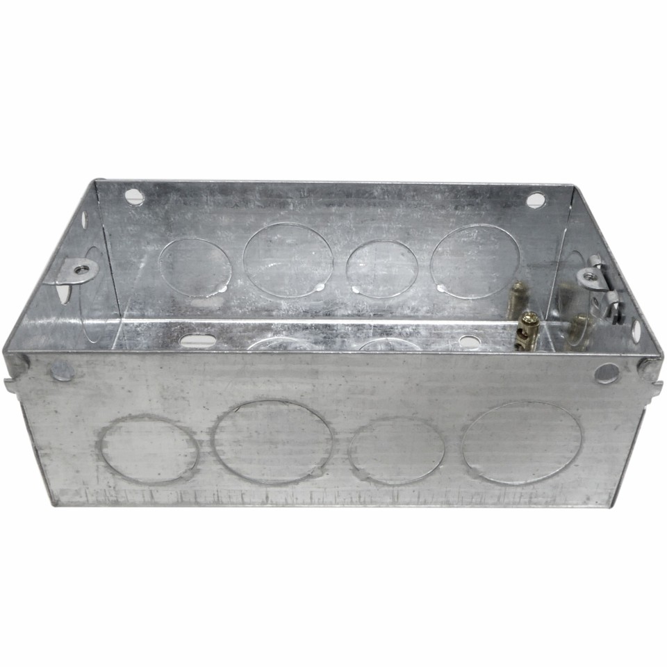 Metal Back Box 25mm 35mm 47mm 1G 2G Dual 1G+1G 2G+1G Galvanised Steel ...