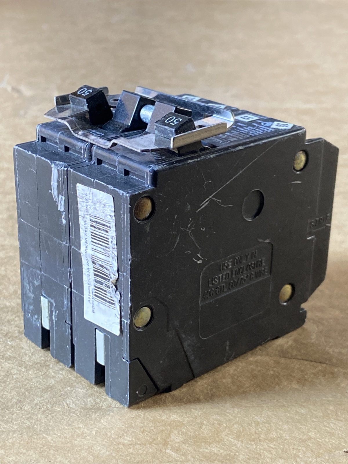 Eaton BQ250250 50Amp/50Amp Double Pole Independent Trip Quadplex ...